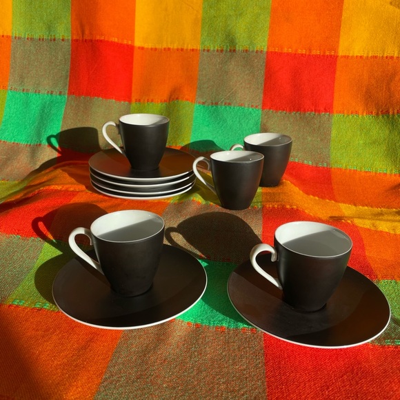 Dining | Midcentury Japanese Black Espresso Cup Set | Poshmark